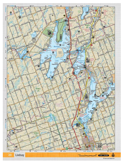 Lindsay Adventure Topographic Map | CCON23 | Backroad Mapbooks ...